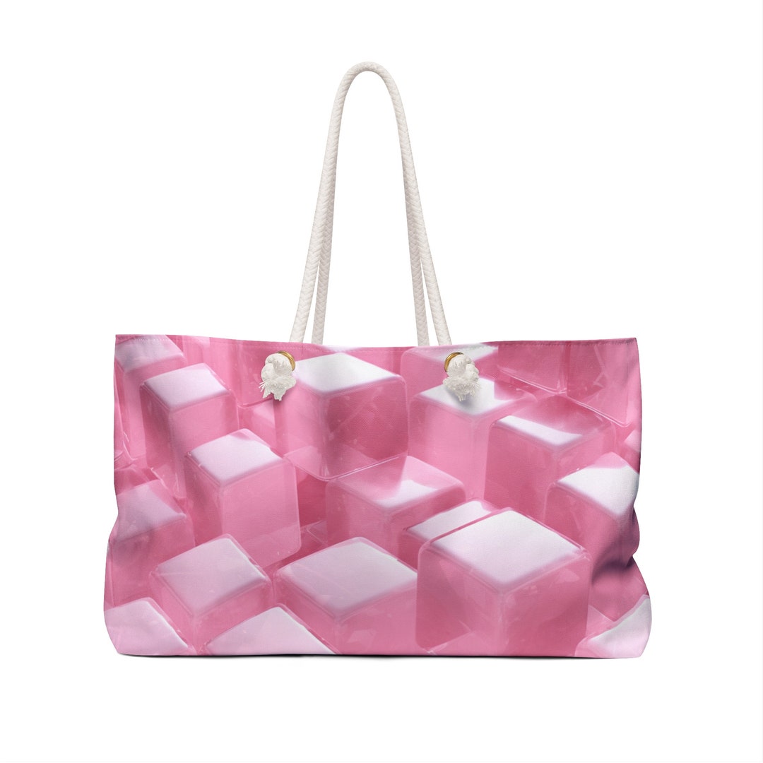 Pink Tote Bag Ice Cube Tote Cocktail Tote Oversized Tote Boat Tote - Etsy