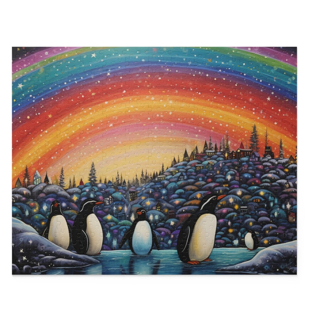 Penguins Jigsaw Puzzle Penguin Jigsaw Puzzle Bright - Etsy