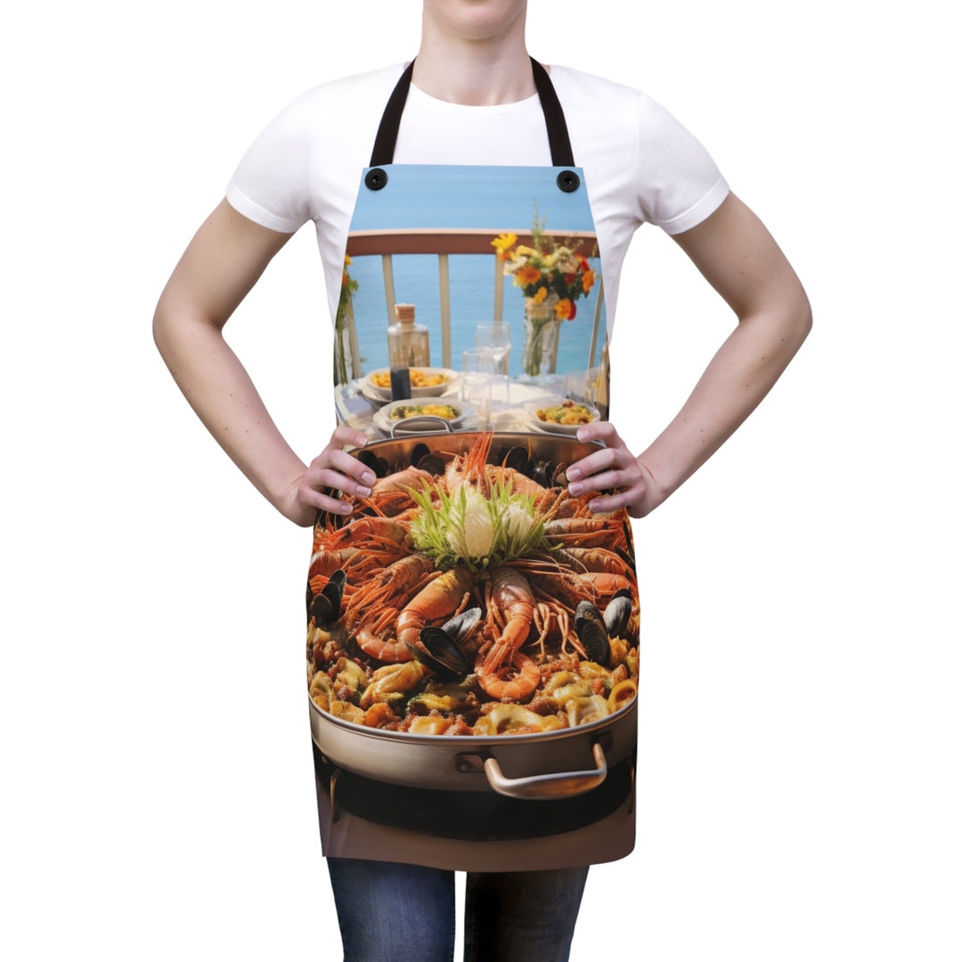 Paella Apron Spain Spanish Rice Seafood Mussels Art Print - Etsy