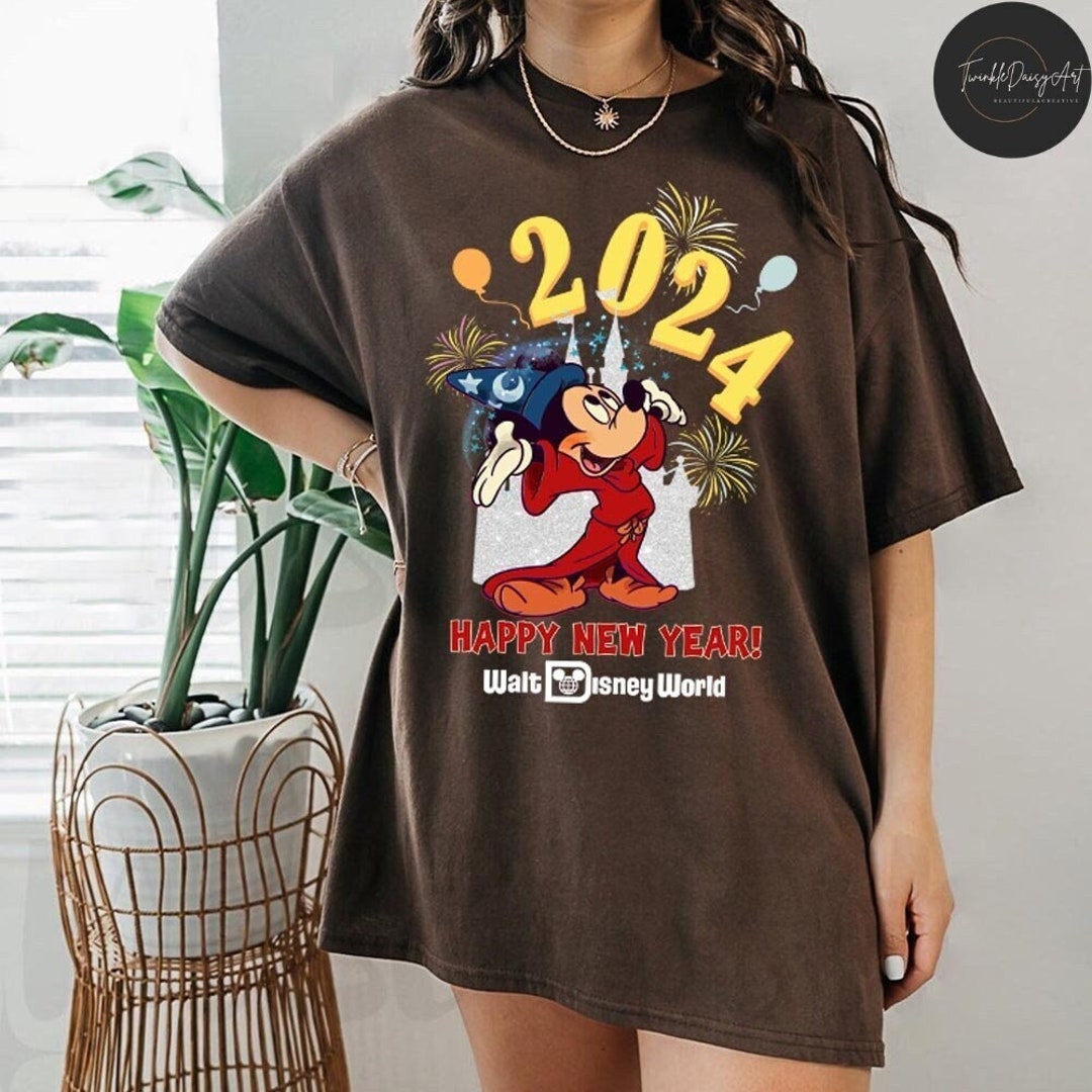 Walt Disney World Happy New Year 2024 Shirt Mickey Mouse New - Etsy