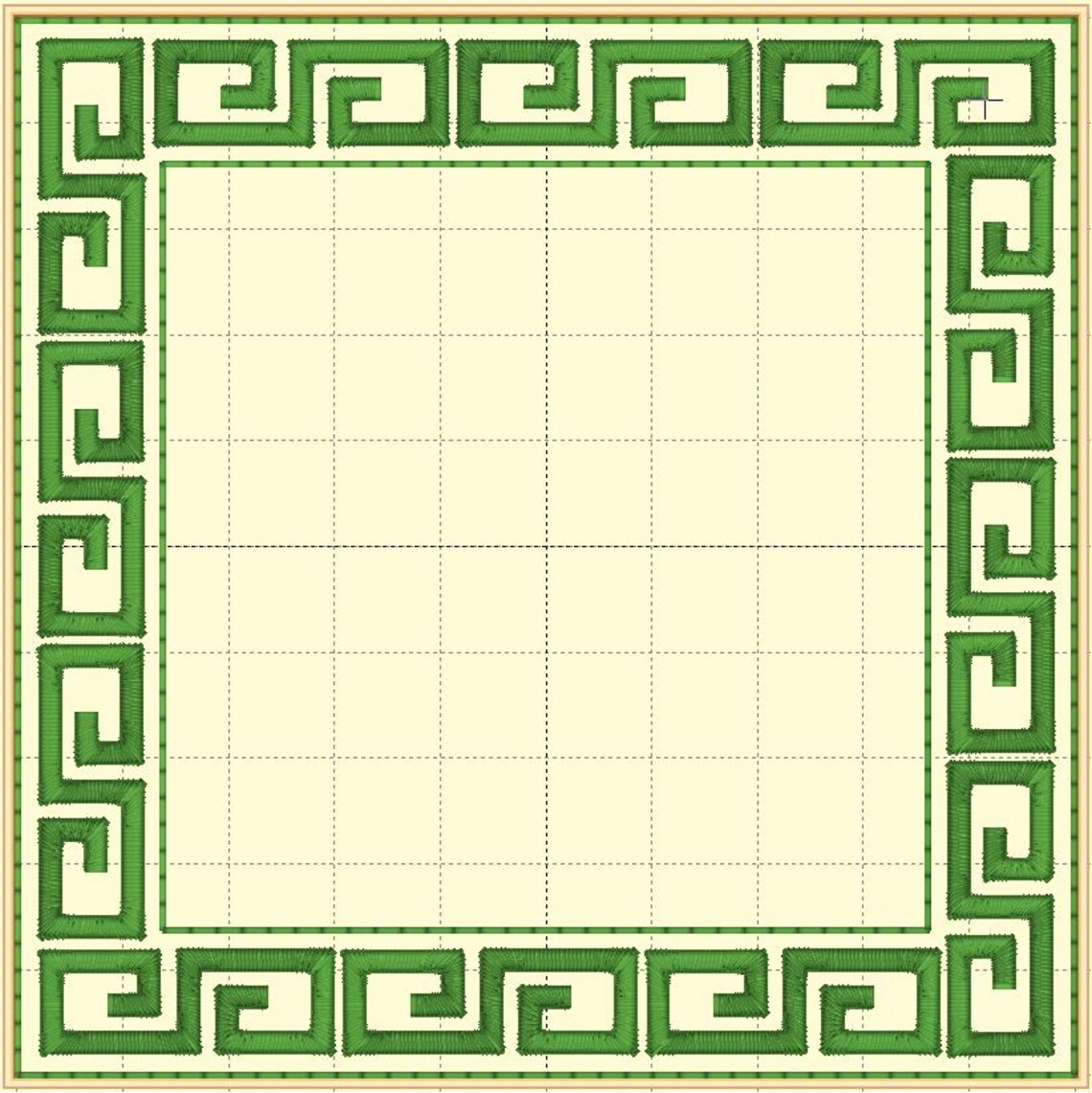 PES Embroidery Machine File, Themed Greek Key Tile Collection, Border ...