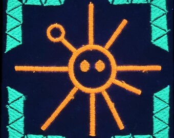 PES Embroidery Machine File. Taino Sun Themed Collection, Figure 3. 4x4 ...