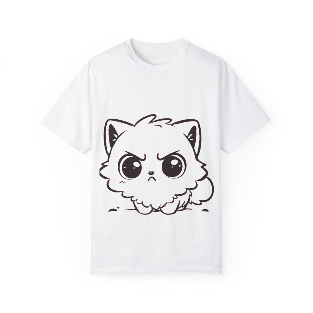 Cute Angry Cat Unisex Tee, Adorable Pet Lover's T-shirt, Gift for Cat ...