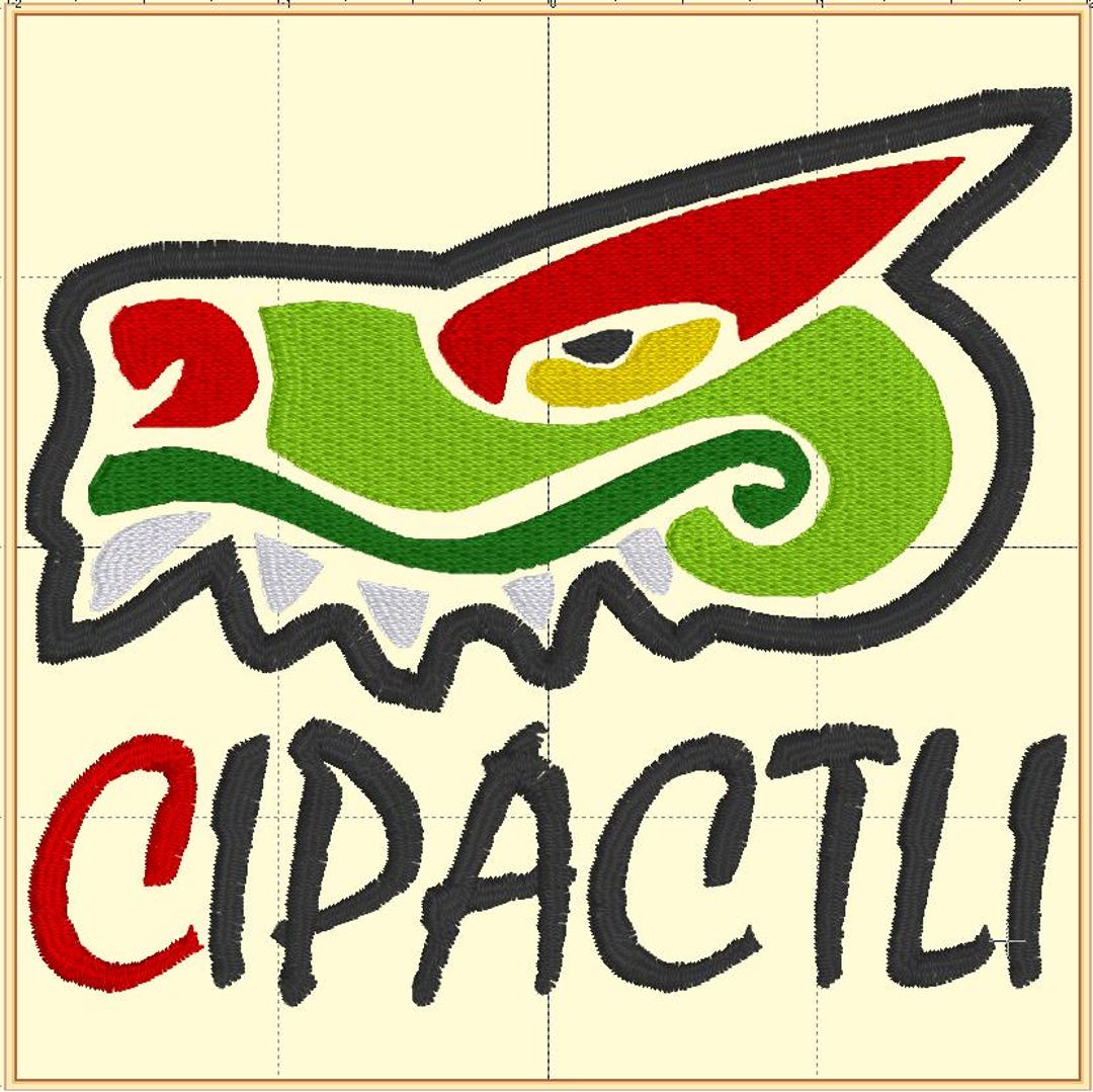 PES Embroidery Machine File. Aztec Crocodile Cipactli Collection ...