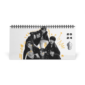 BTS 2024 Desk Calendar KPOP Gifts for Army Album Bt21 Jimin V Taehyung ...