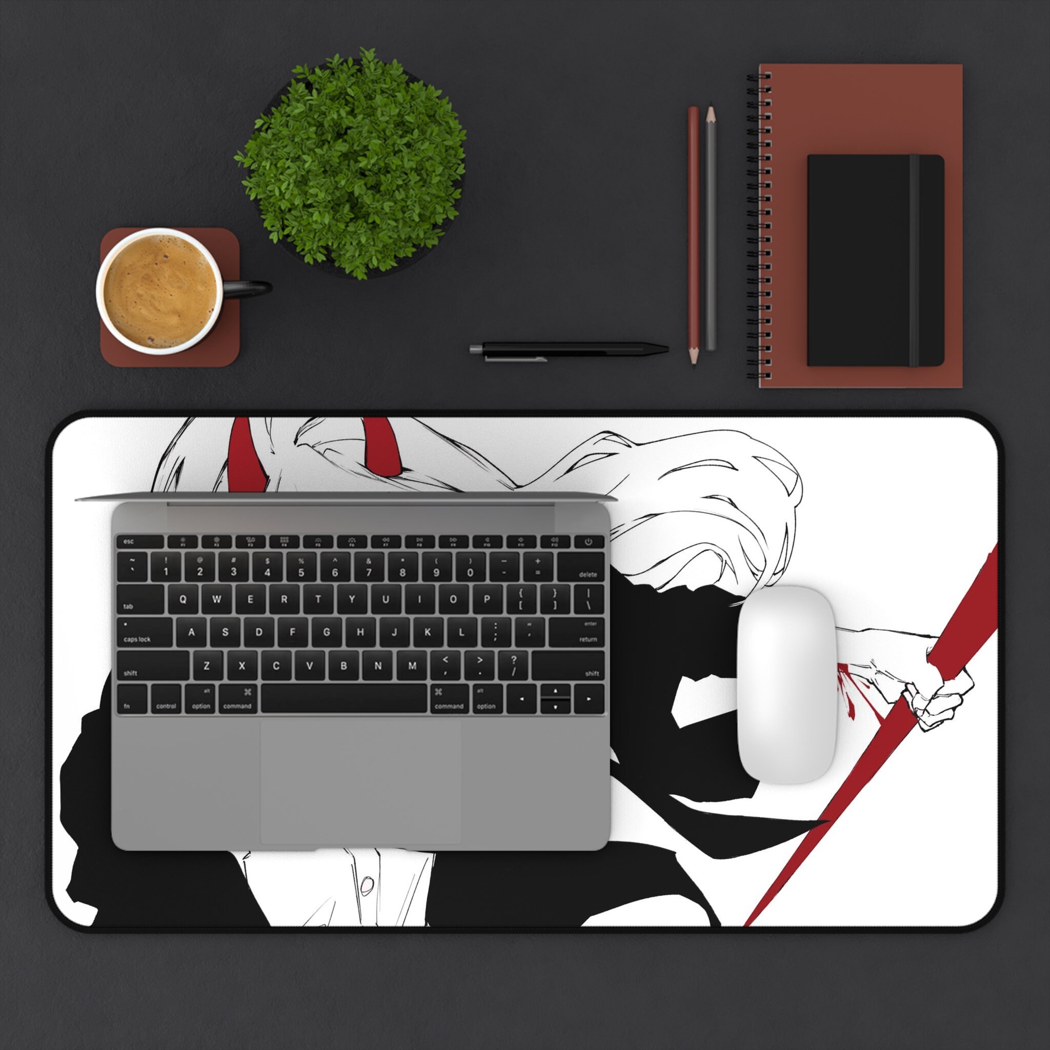 Power Anime Girl Desk Mat 3 Sizes Large Extended Mouse Pad - Etsy