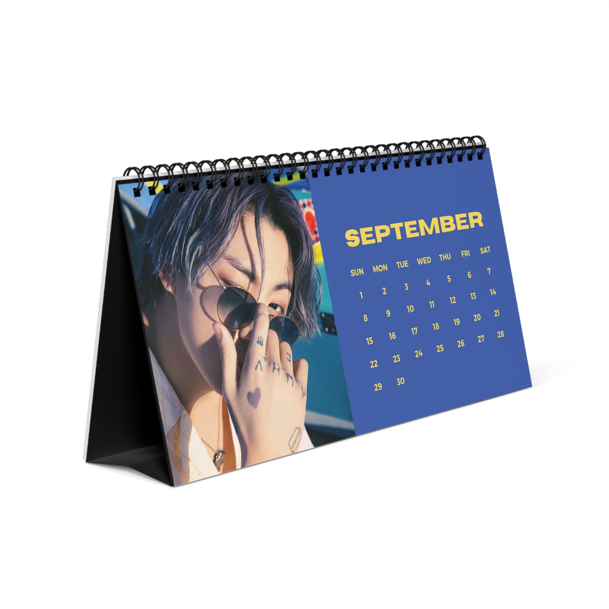 Jungkook 2024 Desk Calendar | Kpop Desk Decor Gift, New Year Calendar ...