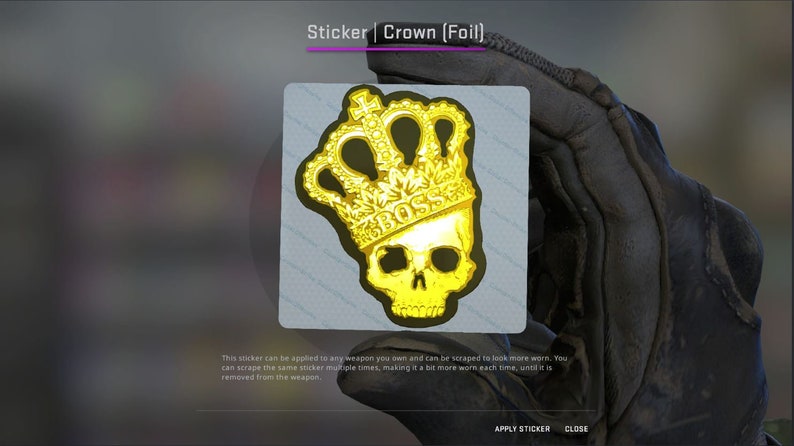 Crown Sticker CSGO CS2 Video Game Real Life Sticker - Etsy