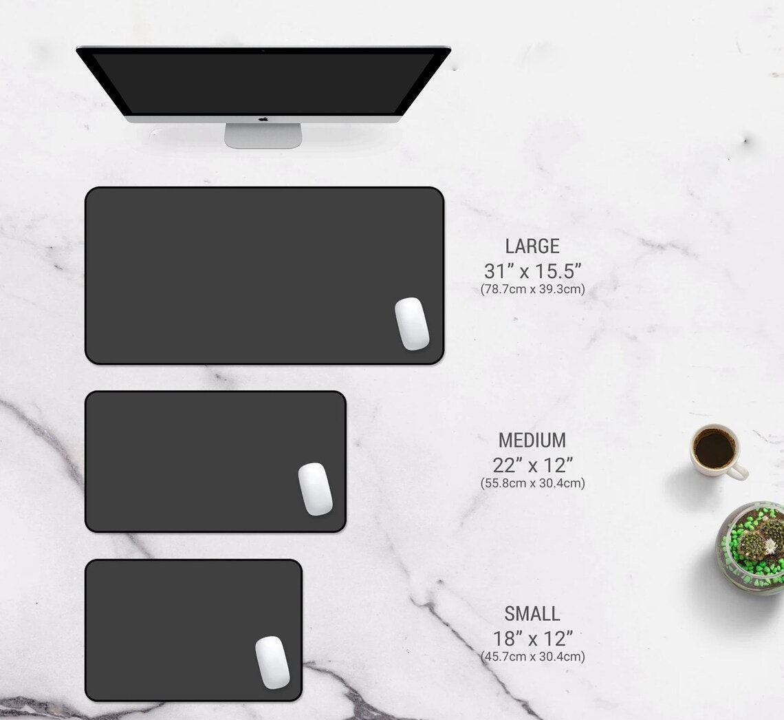 Beige Leafy Watercolor Desk Mat 3 Sizes Minimalist Large - Etsy