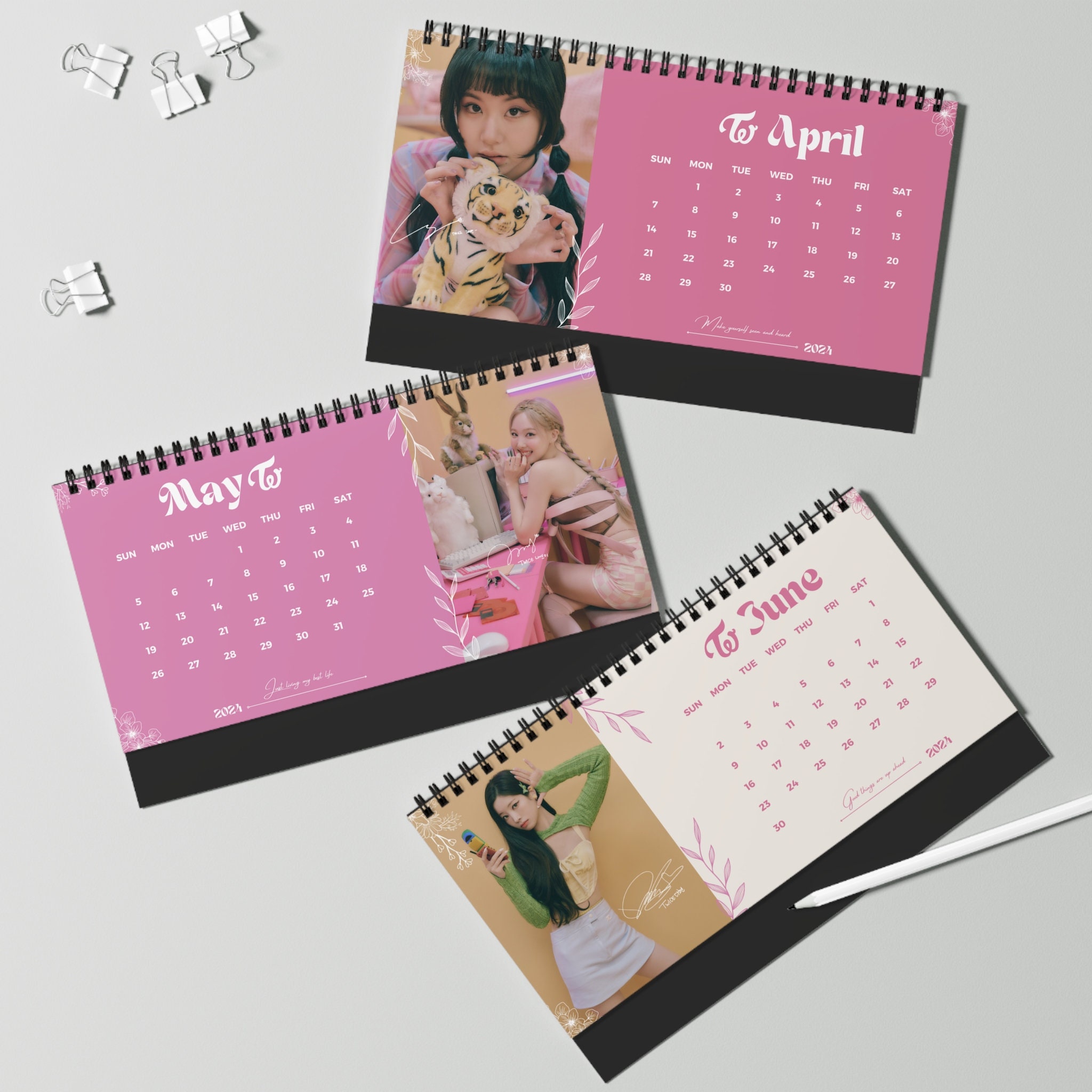 TWICE 2024 Kpop Desk Calendar | Kpop Desk Decor Gift, Perfect Gift for ...