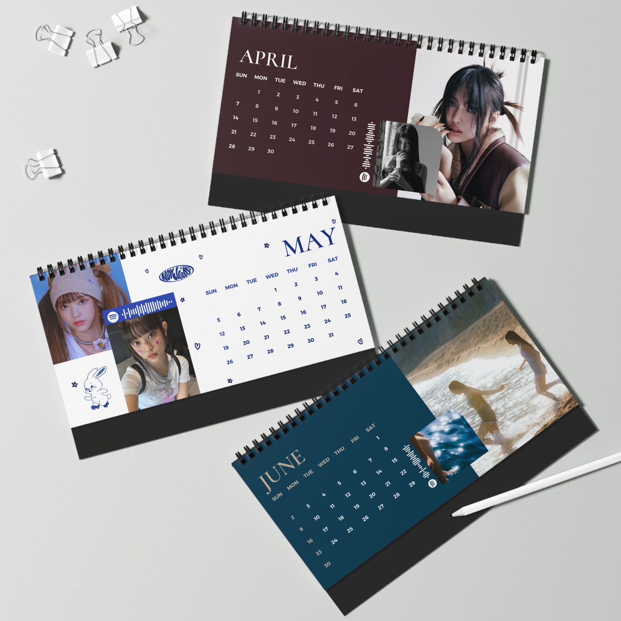 New Jeans 2024 Desk Calendar | Kpop Decor Gift, Office Desk Calendar ...