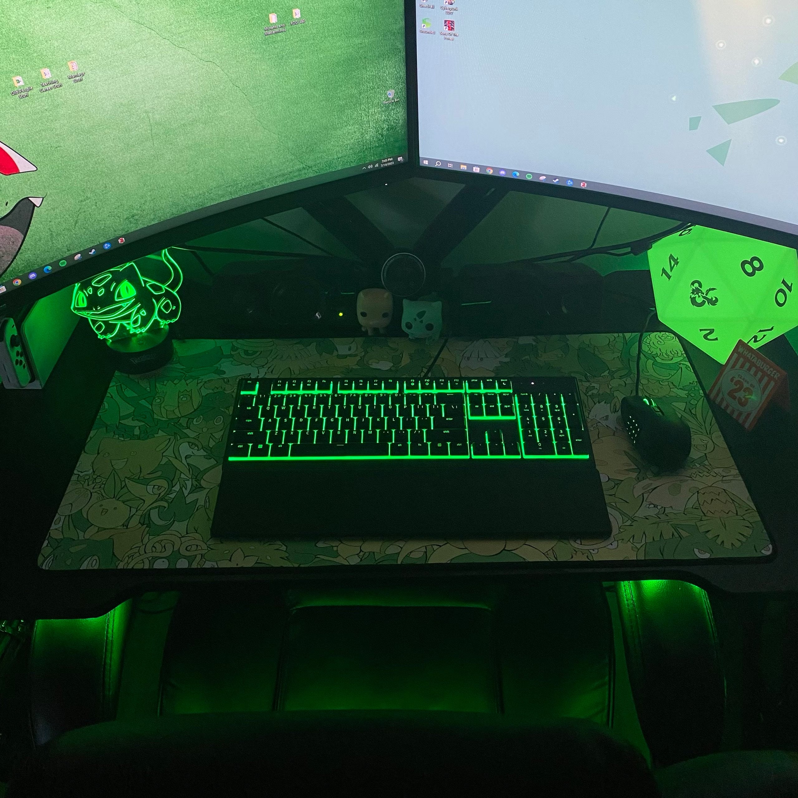 Grass Type Monsters PKM Desk Mat sold by Roundworm Mamoun | SKU ...