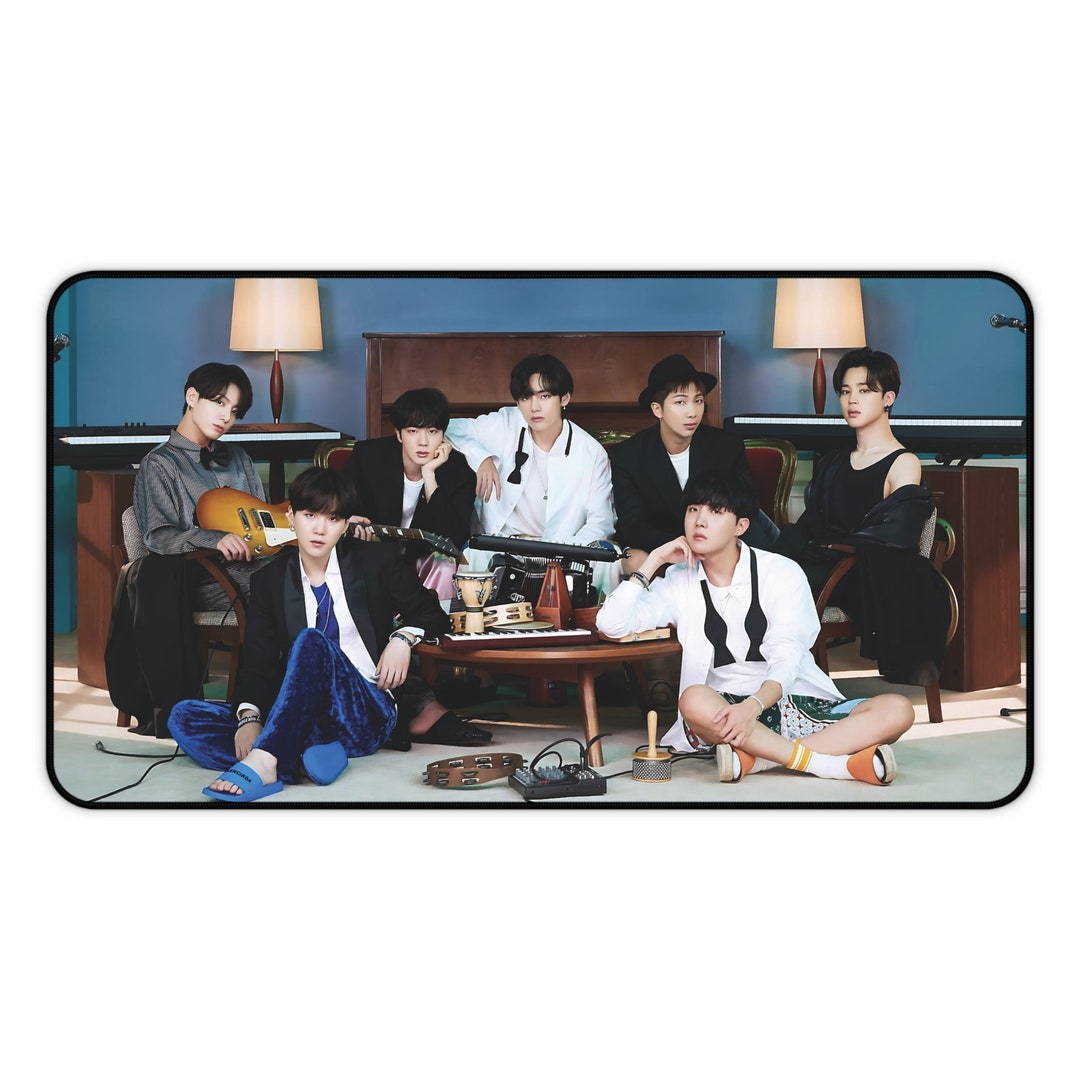 BTS Desk Mat 3 Sizes Kpop Mouse Pad, Desk Decor, Trendy Workspace ...