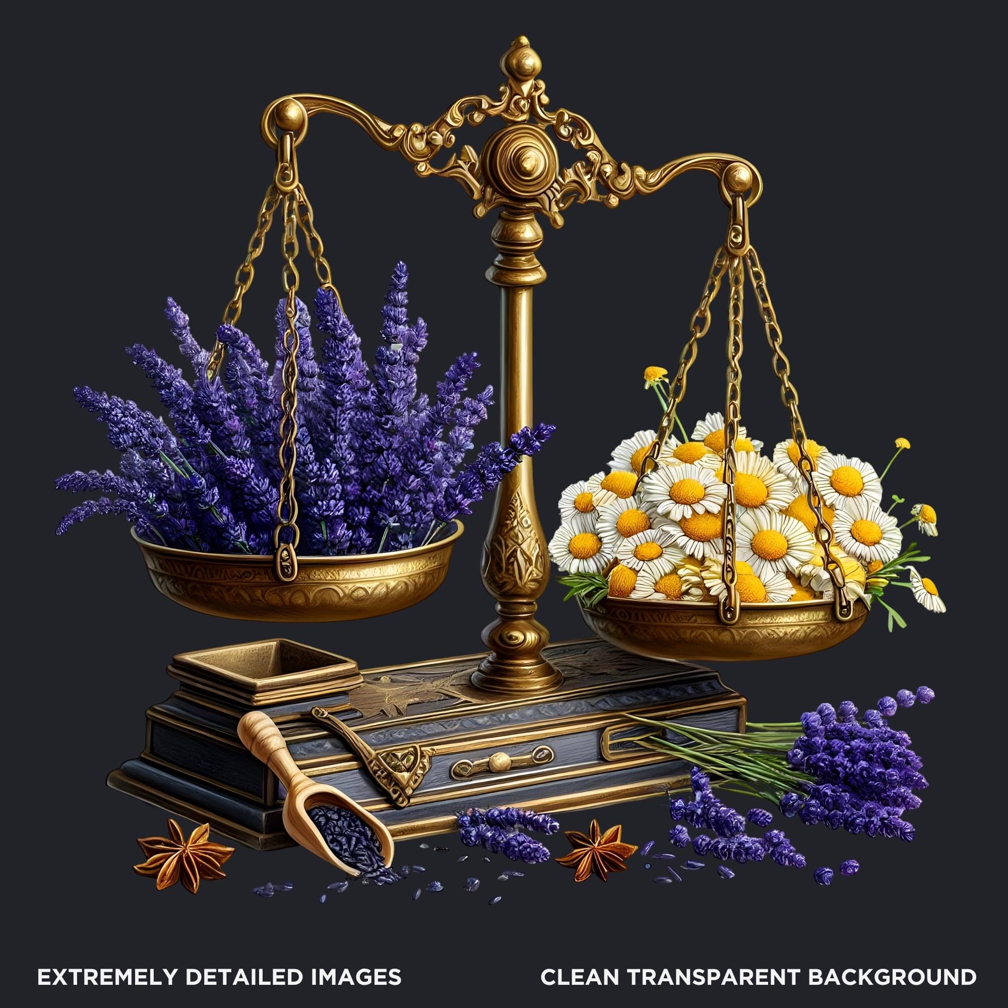 Medicinal Herbs Clipart Set: Botanical Apothecary Graphics (PNG ...