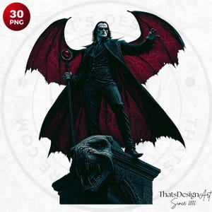 Dracula Clipart Set: Gothic Vampire PNG Images, Halloween Decor ...