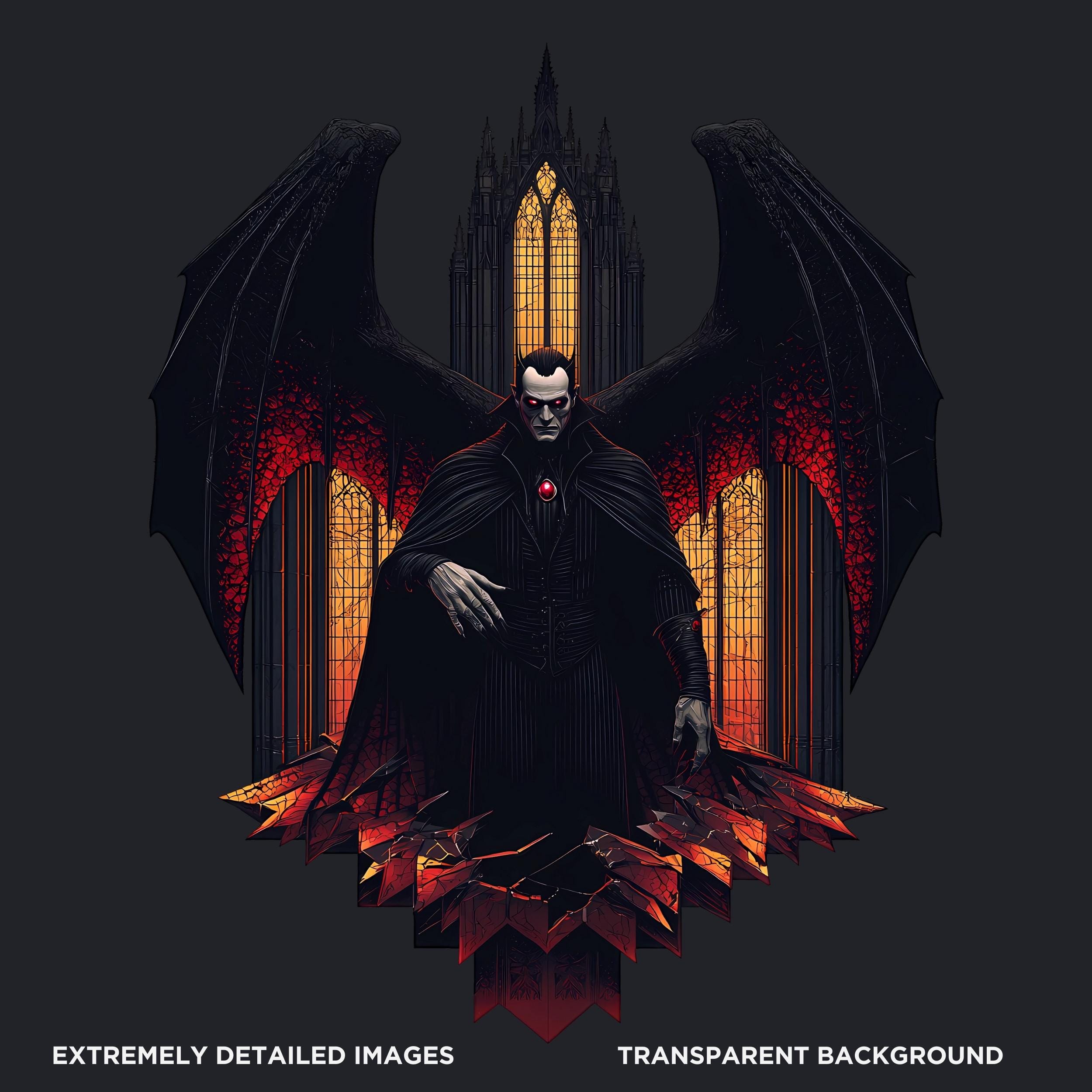 Dracula Clipart Set: Gothic Vampire PNG Images, Halloween Decor ...