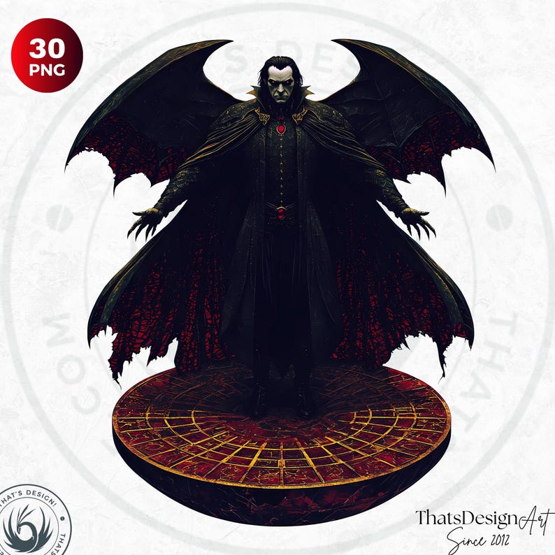 Dracula Clipart Set: Gothic Vampire PNG Images, Halloween Decor ...