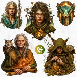 Baltic Gods and Goddesses Clipart Set, the Baltic Deity Worshiped by ...