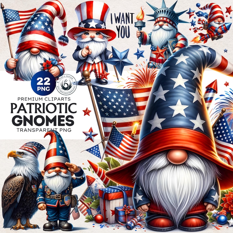 Patriotic Gnome - Etsy