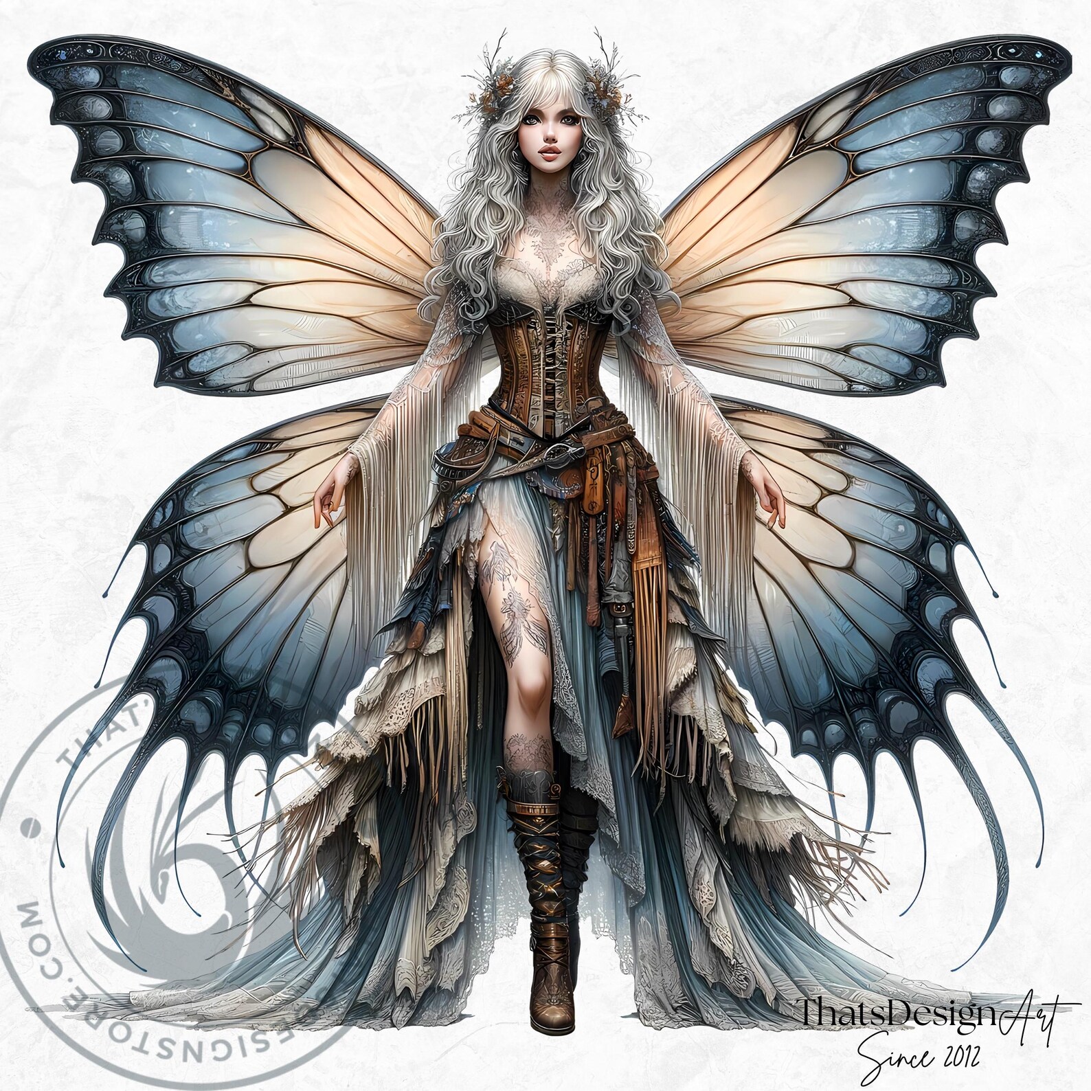 Western Boho Fairy Clipart Set: Gothic Victorian Fantasy (PNG Digital ...