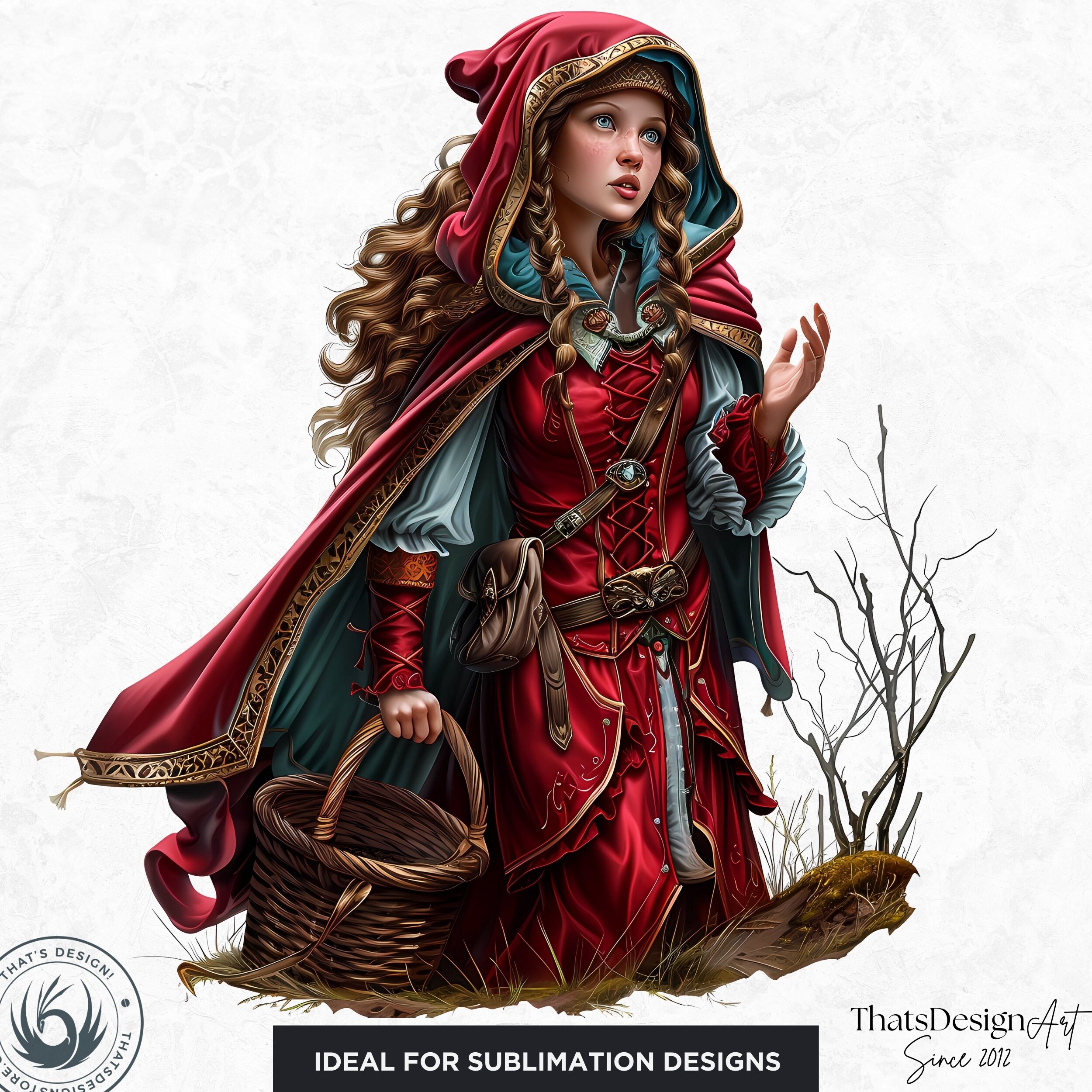 Little Red Riding Hood Clipart Set: Fairytale PNG Bundle (34 Files ...