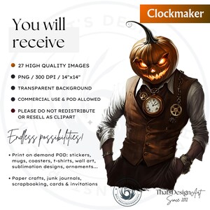 27 Gothic Halloween Pumpkin Clipart Set, Jack O Lantern Png,halloween ...