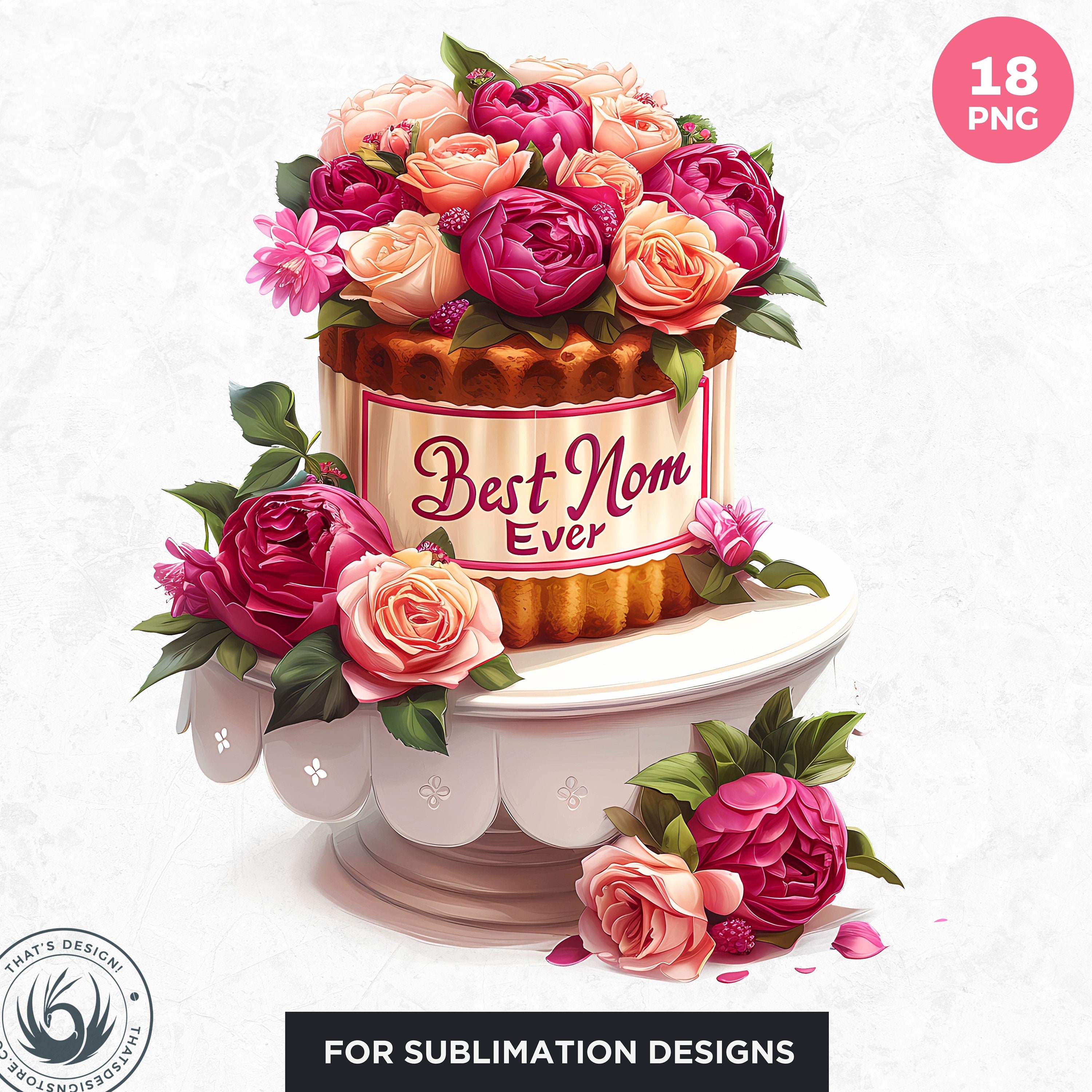 Mother's Day Floral Clipart Bundle: Love Images (PNG Digital Download ...