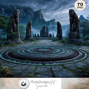 Fantasy Backdrops Landscape Digital Paper: RPG Backgrounds, Mystical ...