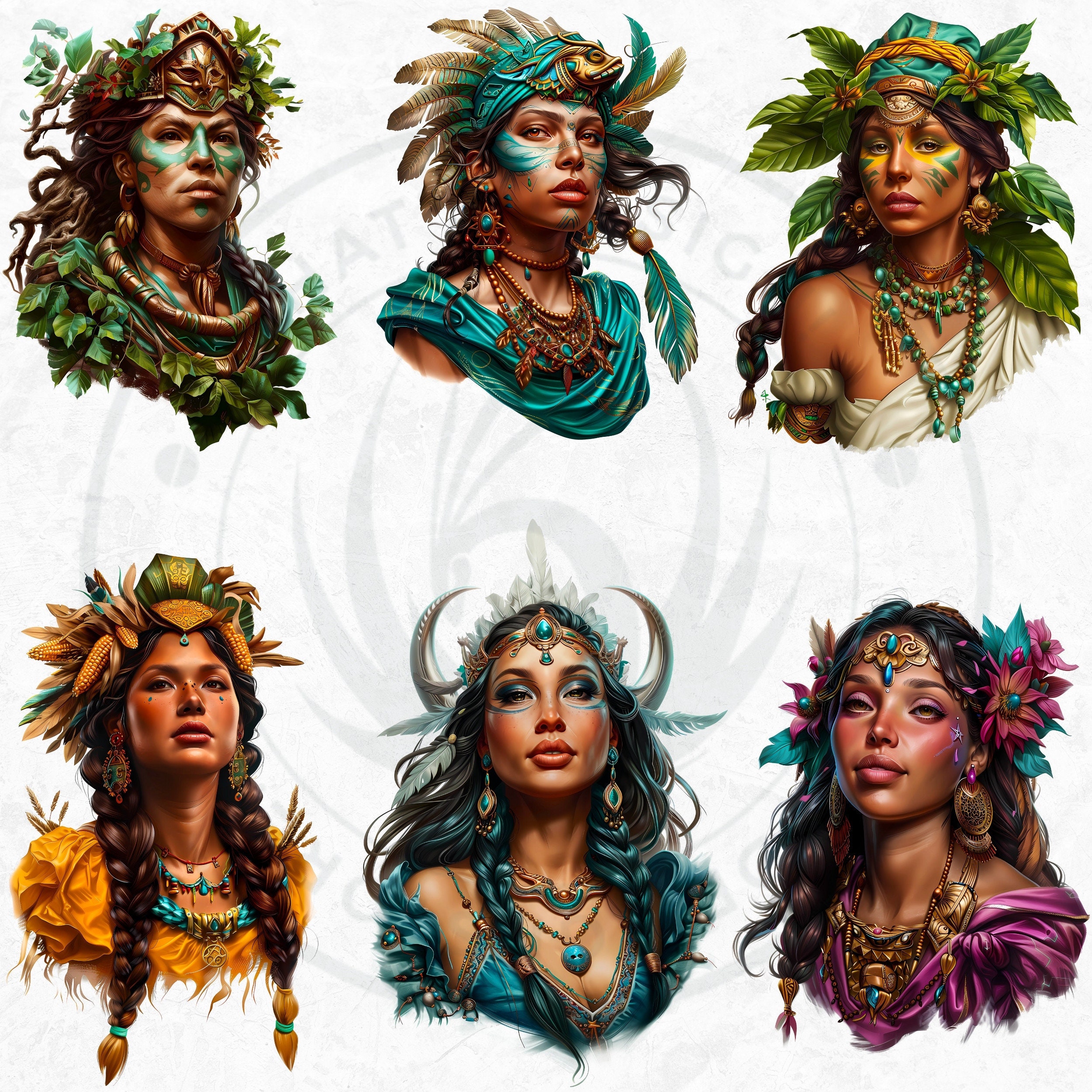 Inca Gods Clipart: Peruvian Mythology PNG Graphics (digital Download ...
