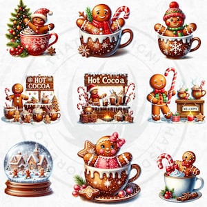 48 Gingerbread Man Clipart Set, Christmas Cookies, Gingerbread Family ...