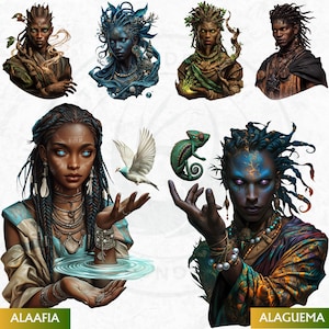 83 Yoruba Orishas Pantheon Clipart Set | African Gods and Goddesses PNG for Crafts and ...