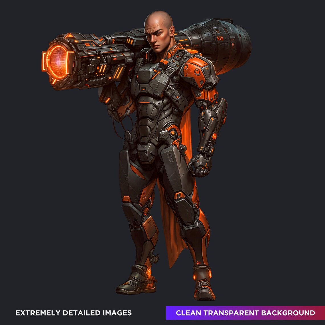 Cyberpunk Character Clipart: Neon Dystopian PNG, Cyber Illustrations ...