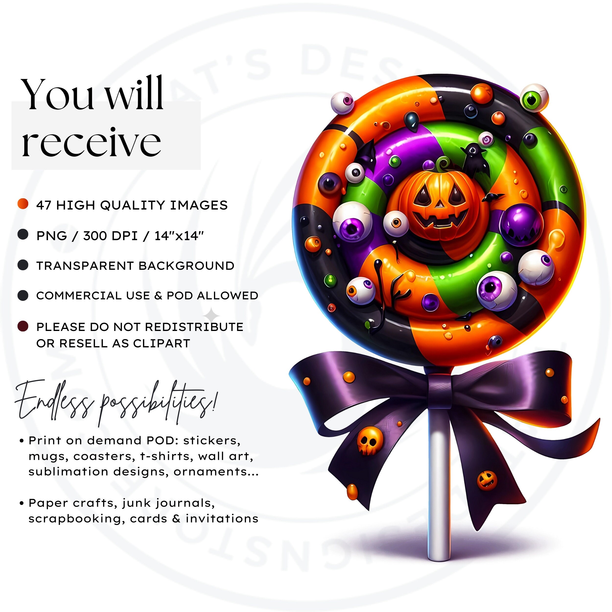 Halloween Candy Clipart Set: 47 PNG Treats (digital Download) - Etsy