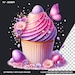 20 Easter Cupcake Clipart PNG Bundle, Floral Easter Illustrations Clip ...
