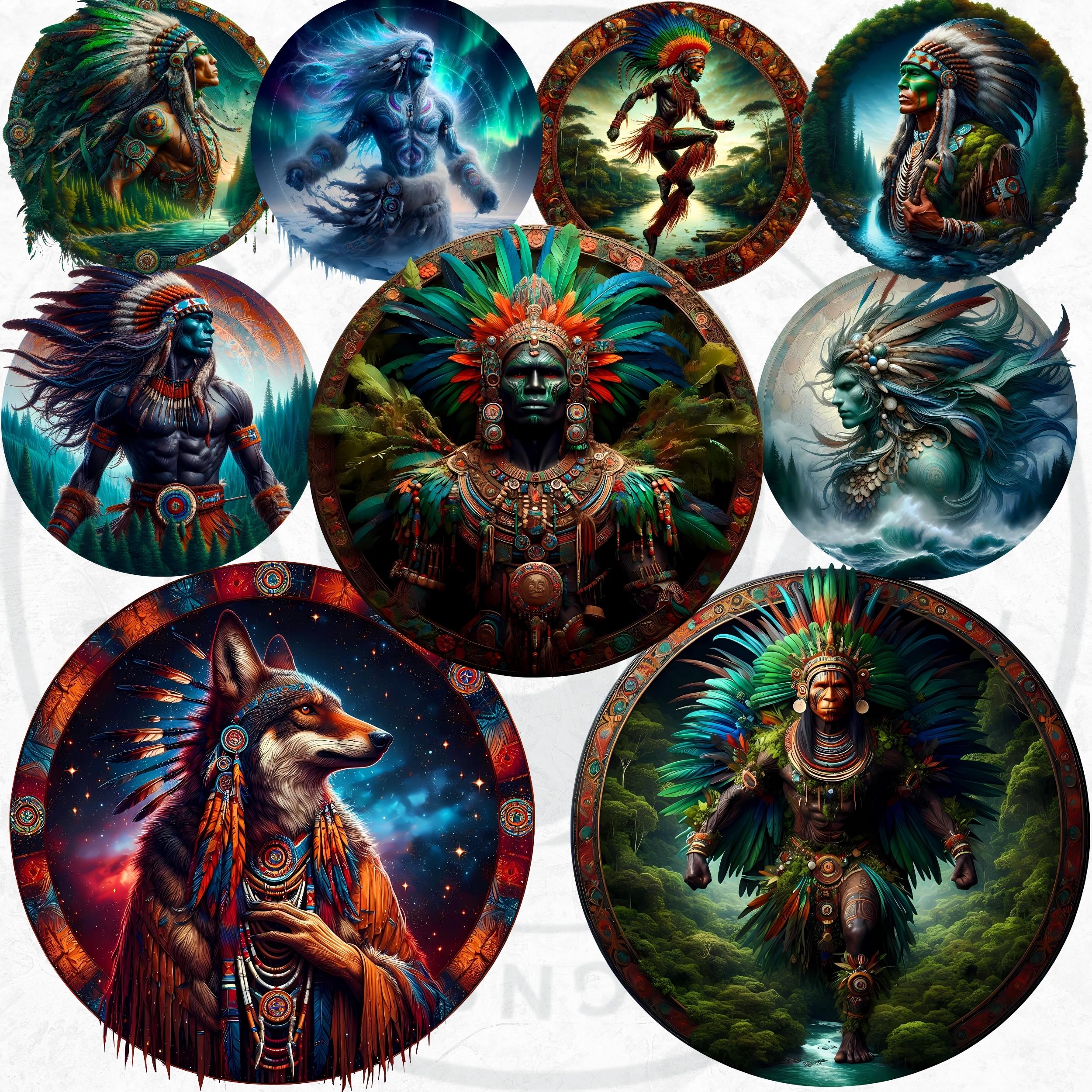 Native American Gods Clipart Set: Mythology PNG Designs (digital ...