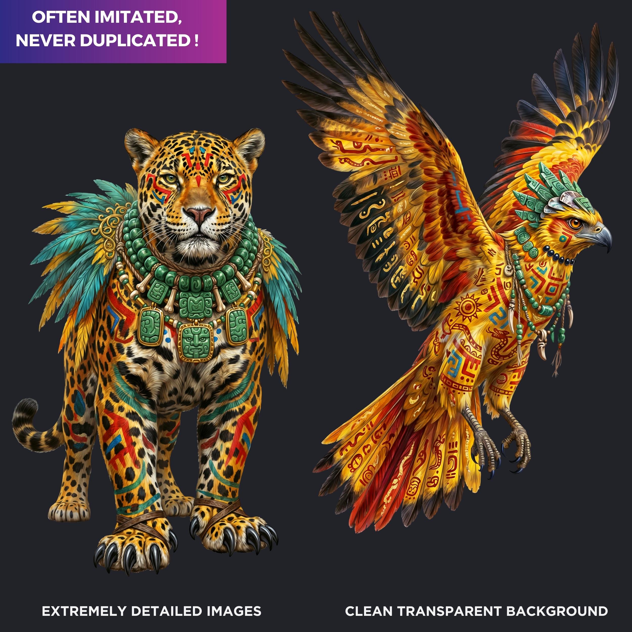 Mayan Mythic Gods Beasts Clipart Bundle: Mesoamerican Monsters, Ancient ...