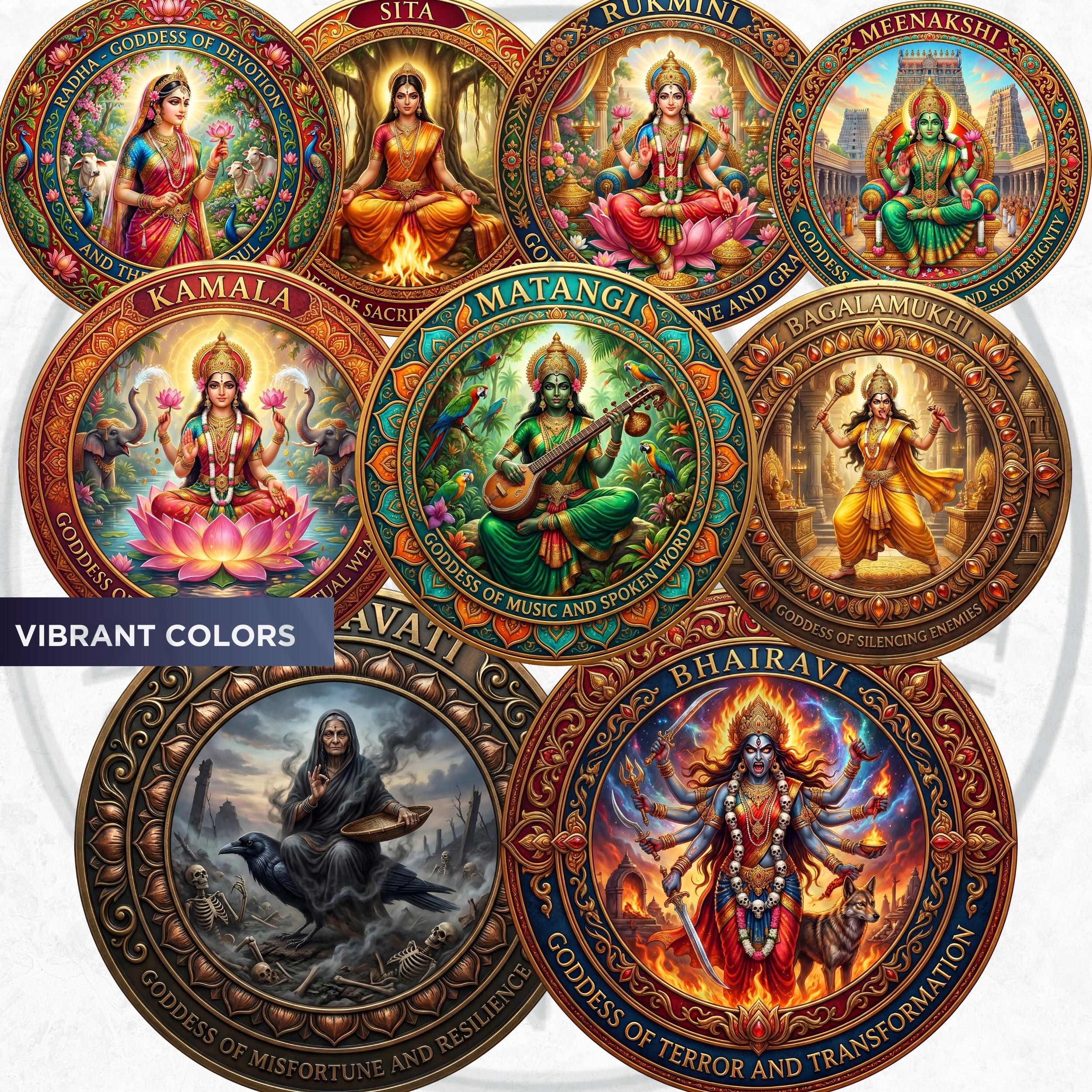 Hindu Gods Pantheon Clipart Bundle, Indian Mythology Pngs (100 Files ...