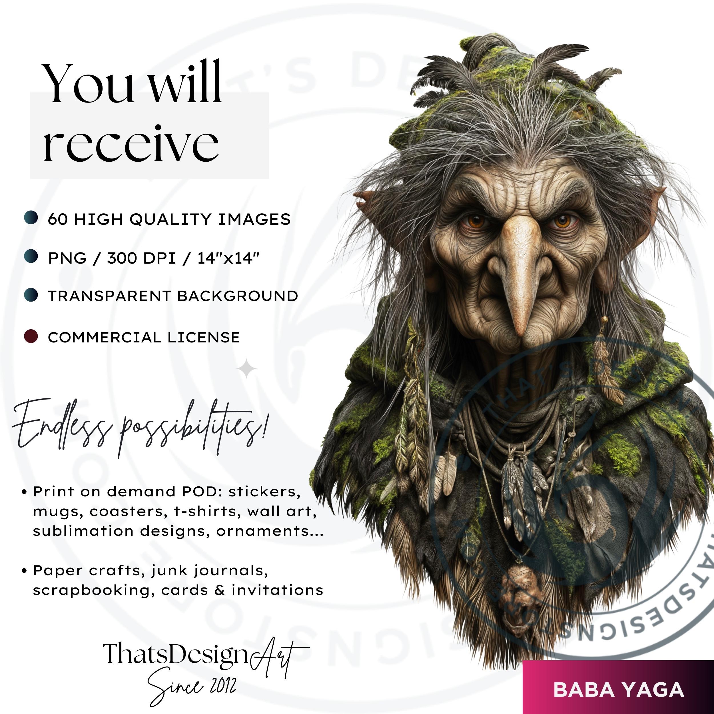 Dark Fantasy Clipart PNG Set: Gothic Folklore Monsters (digital ...