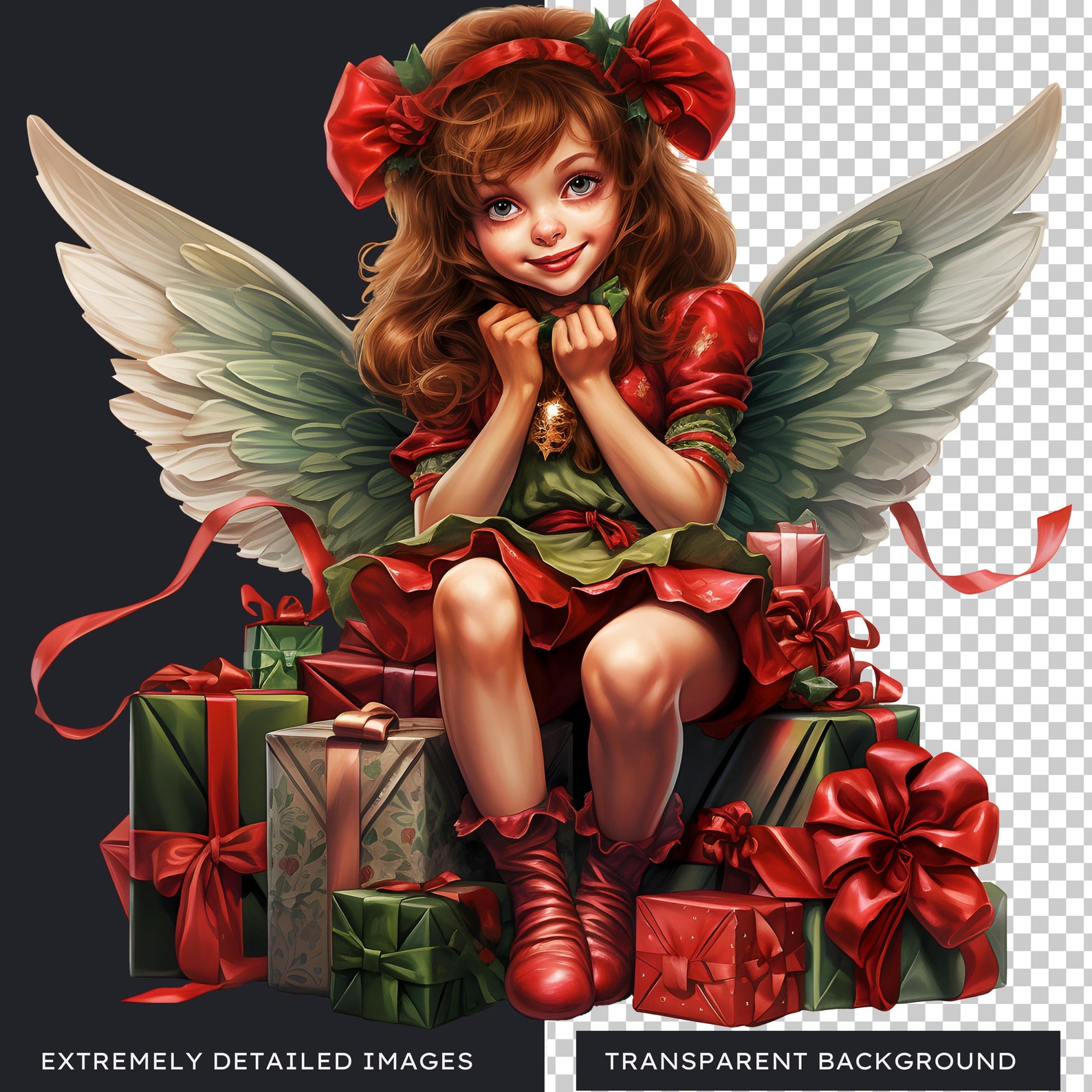 Cute Christmas Fairy PNG Clipart, Christmas Fairies, Winter Clipart ...