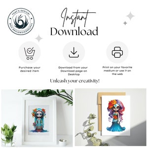 Cute Dolls La Catrina Day of the Dead PNG Clipart Día De Muertos ...