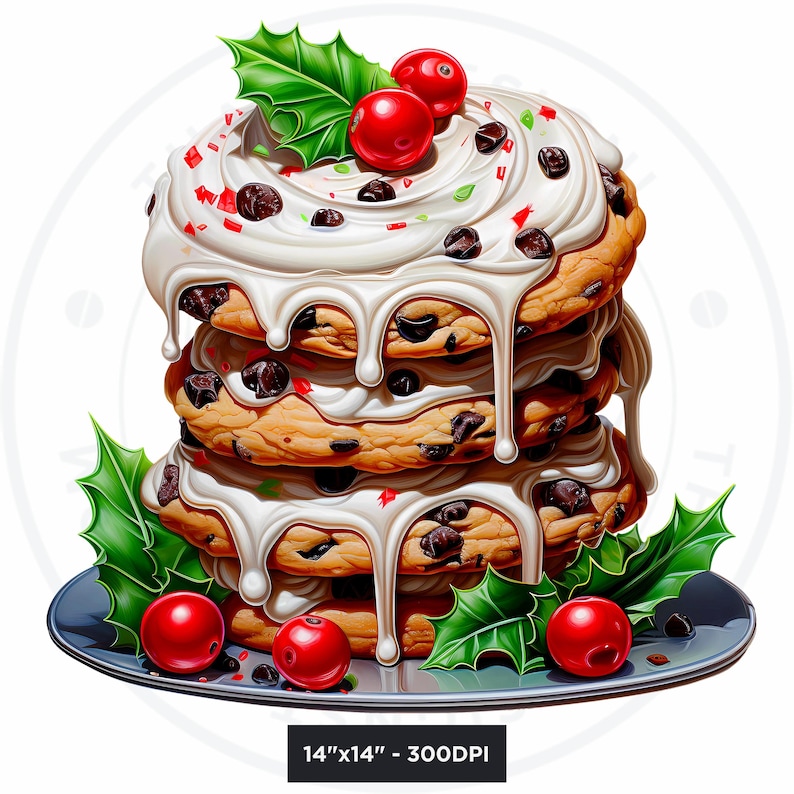 Christmas Cookies Png Clipart Set, Christmas Food Graphics, Christmas ...