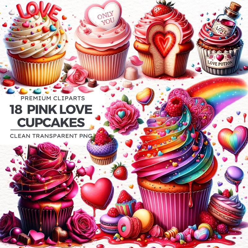 Cupcake Clipart - Etsy