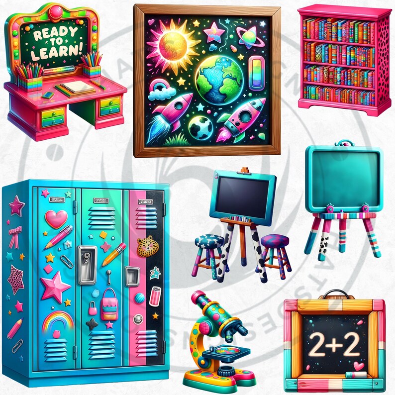 Back to School Clipart Set: Teacher & Student Art PNG (commercial Use ...