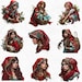 Little Red Riding Hood Clipart Set,fairy Tale Clip Art, Hunter, Wolf ...