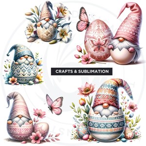Easter Gnome Clipart Bundle V1, Garden Gnome Clipart, Spring PNG ...
