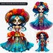Cute Dolls La Catrina Day of the Dead PNG Clipart Día De Los Muertos ...