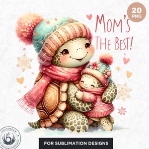 Mother's Day Clipart, Watercolor Mother and Baby Animals Clipart ...