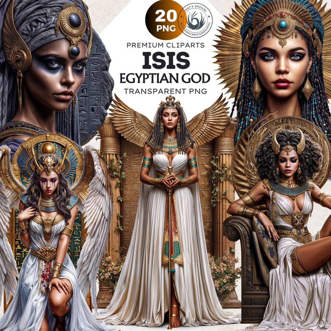 Egyptian Goddess Isis Clipart PNG, Ancient Egypt Mythology Art, Divine Feminine Graphics ...