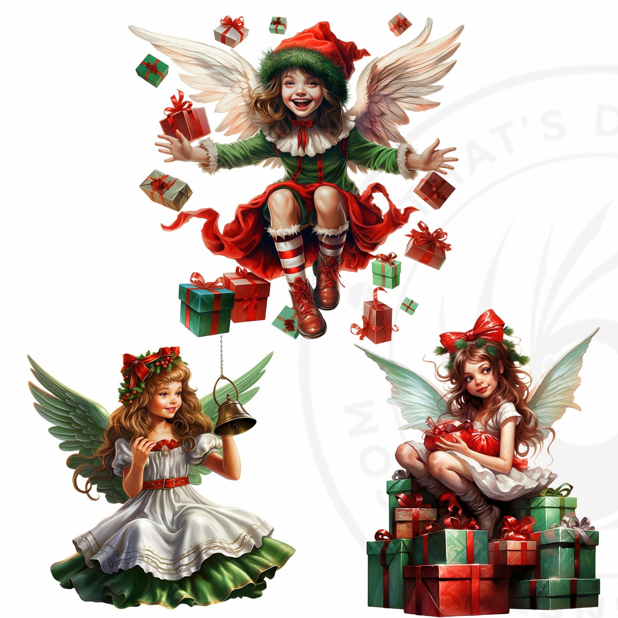 Cute Christmas Fairy PNG Clipart, Christmas Fairies, Winter Clipart ...