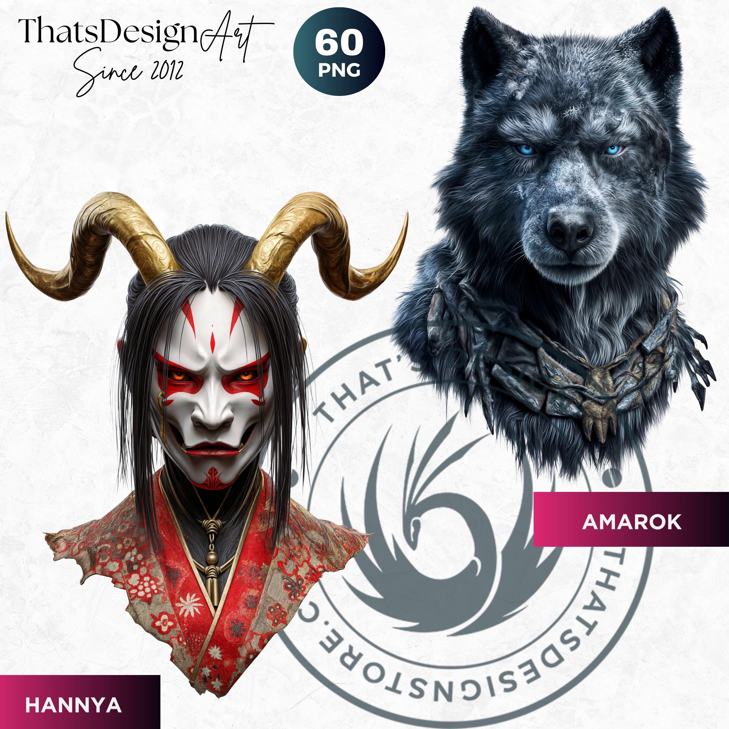 Dark Fantasy Clipart PNG Set: Gothic Folklore Monsters (digital ...